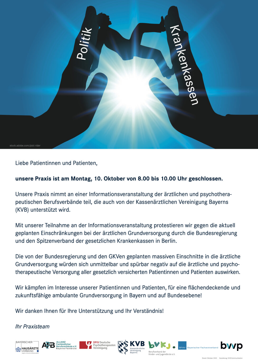 Protest Tag am 10.Oktober 2022 - Urologie Weilheim-Penzberg